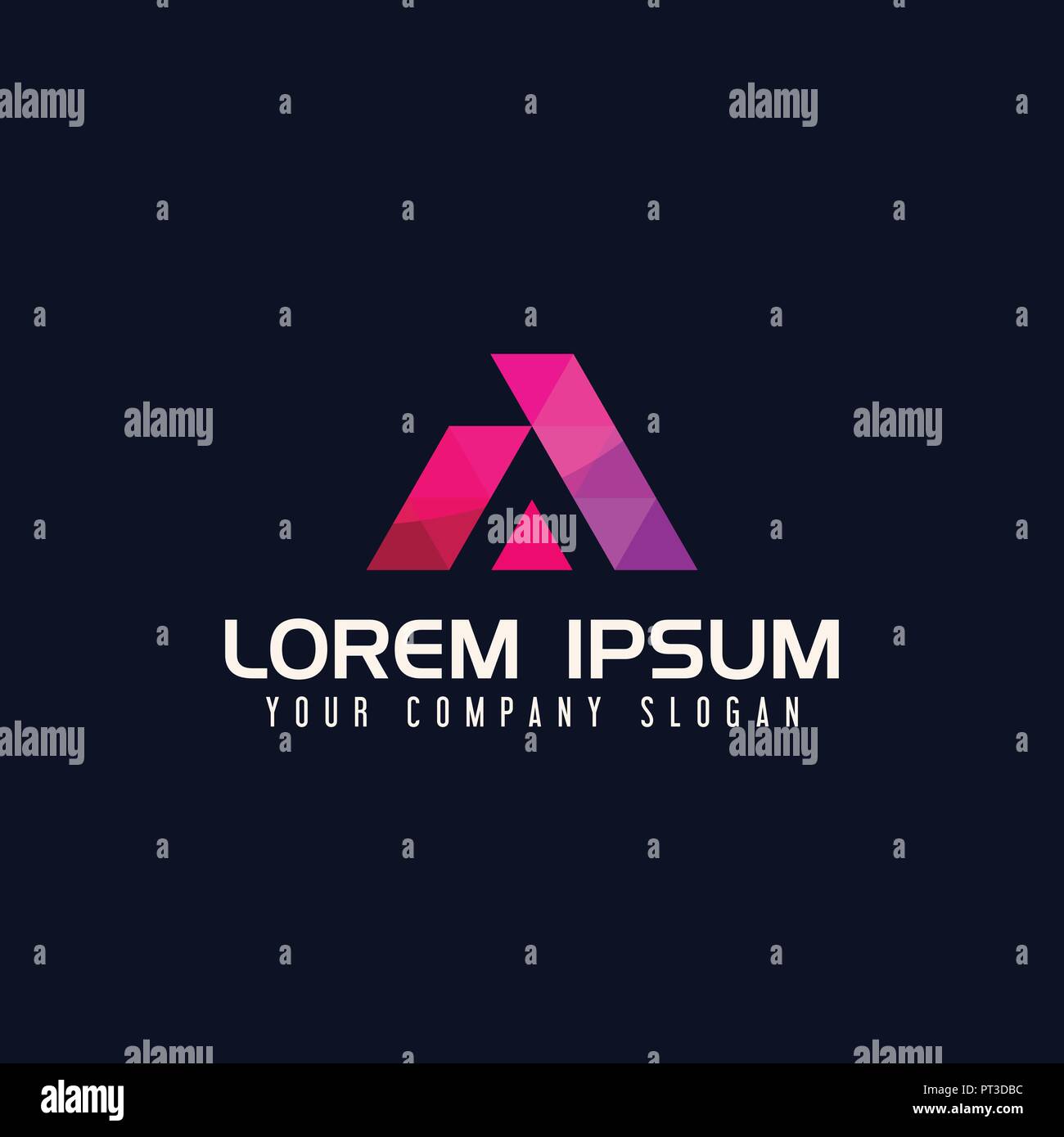 Modern letter A technology Logo design concept template Stock Vector ...