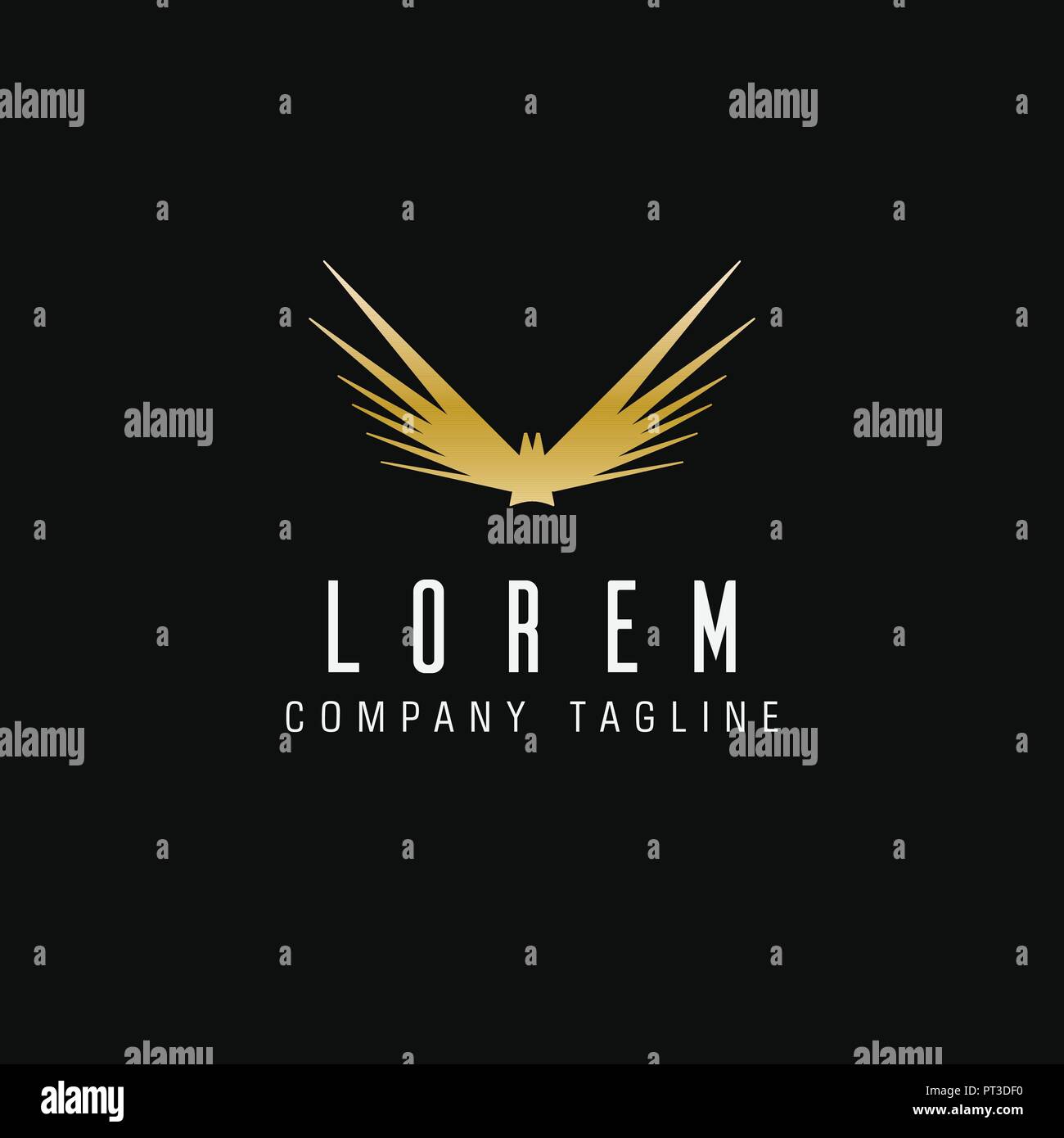 luxury abstract wings logo. technology design concept template Stock ...