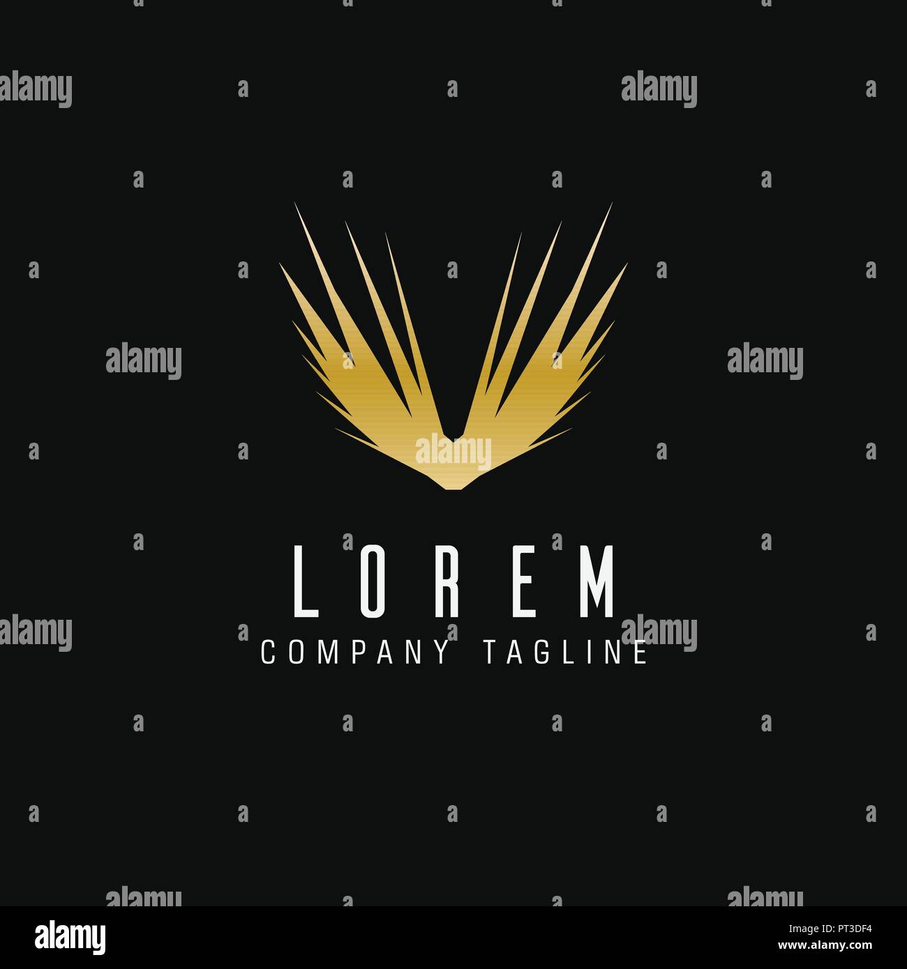 luxury abstract wings logo. technology design concept template Stock ...