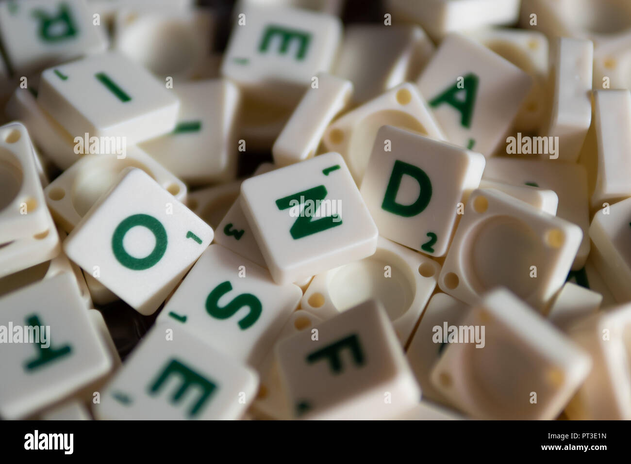 Bangkok, Thailand - September 25, 2018 : A pile of Scrabble letter ...