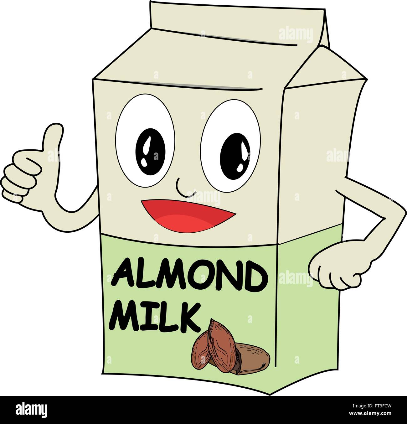 Almond Milk Cartoon
