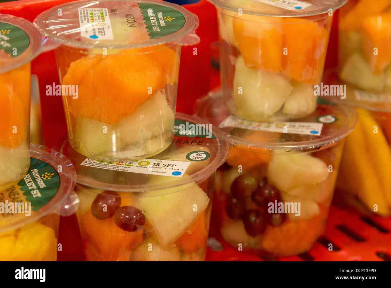 Prepared Fresh Fruit Food on the Go Packaged Stock Photo - Alamy