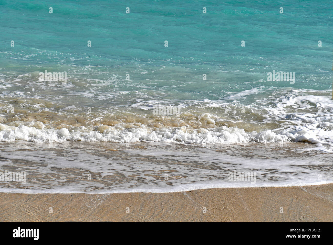 Bahamas beach with turquoise ocean water color and sandy beach Stock ...