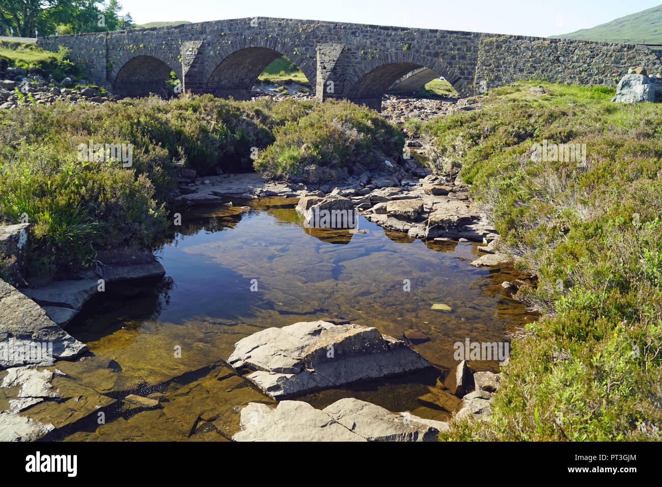 stone bridge in Sligachan Scotland, United Kingdom Stock Photo - Alamy