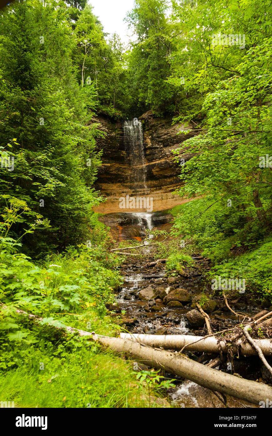 Munising Falls Waterfall Munising Michigan Stock Photo - Alamy