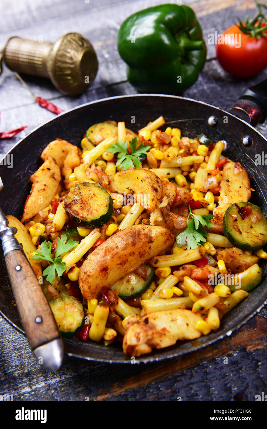 Grilled vegetables from the pan - spanish style Stock Photo - Alamy