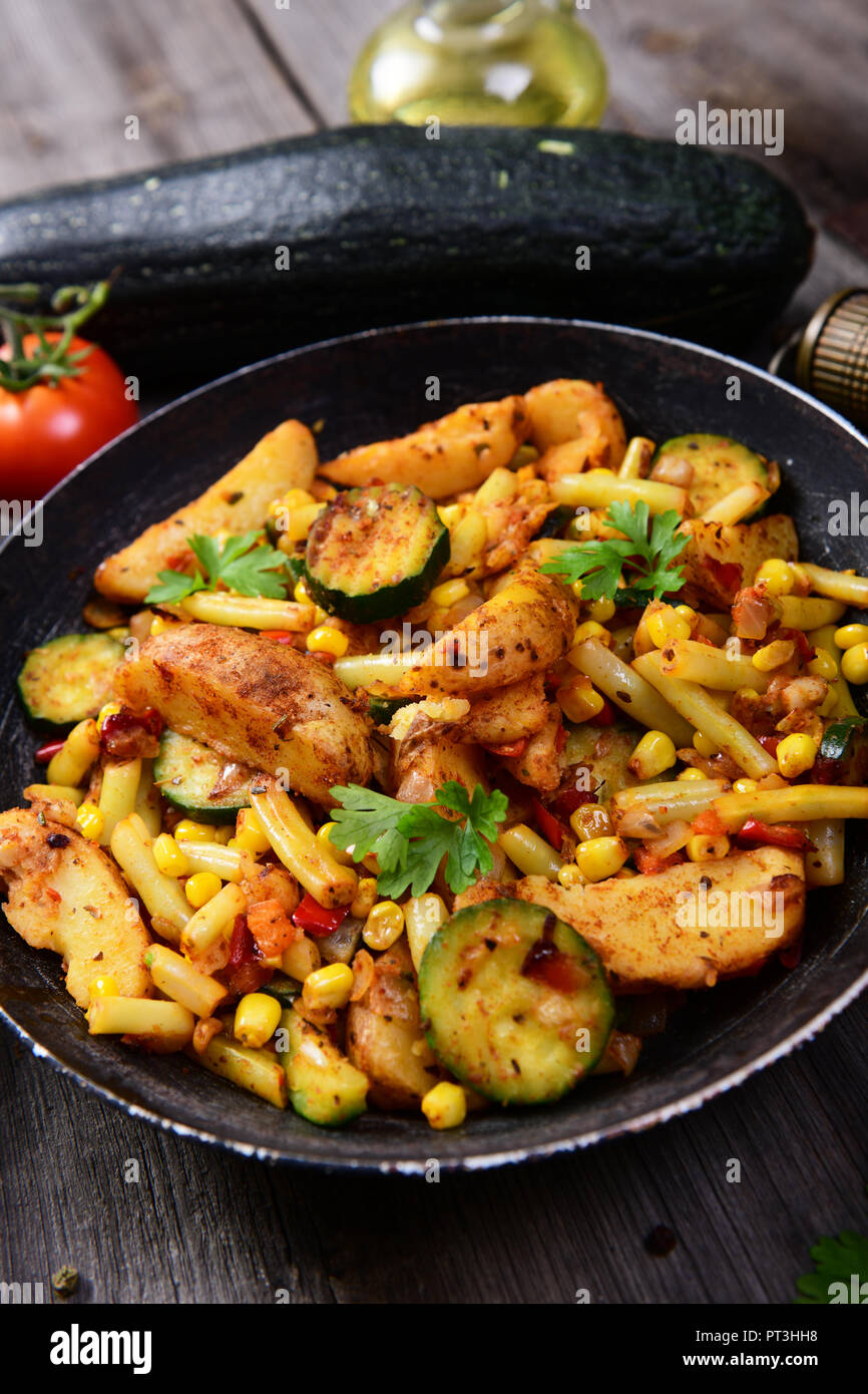 Grilled vegetables from the pan - spanish style Stock Photo - Alamy