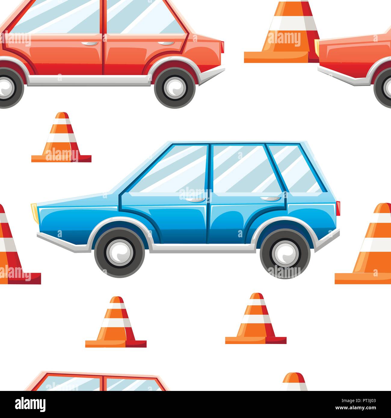 Traffic cones on road marking hi-res stock photography and images - Alamy