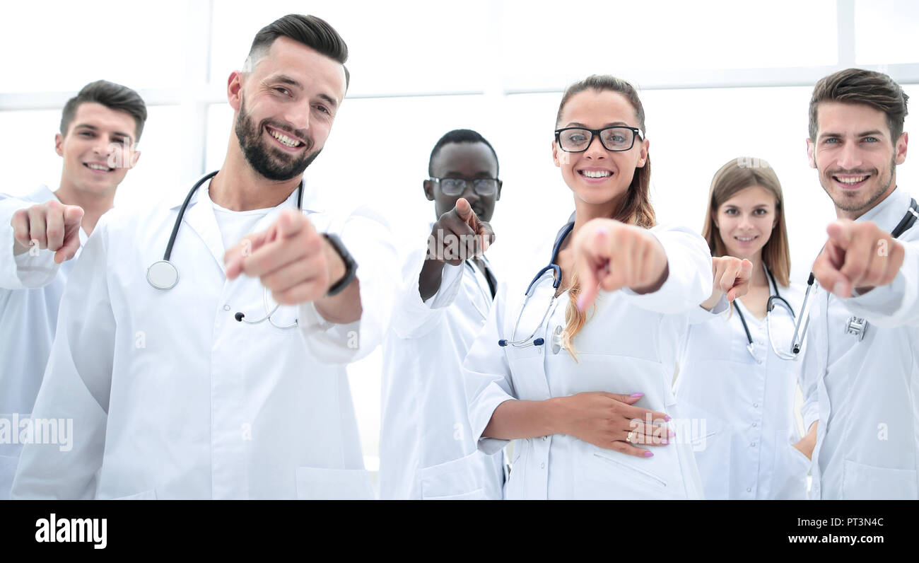 group of successful doctors standing indoors and smiling Stock Photo ...