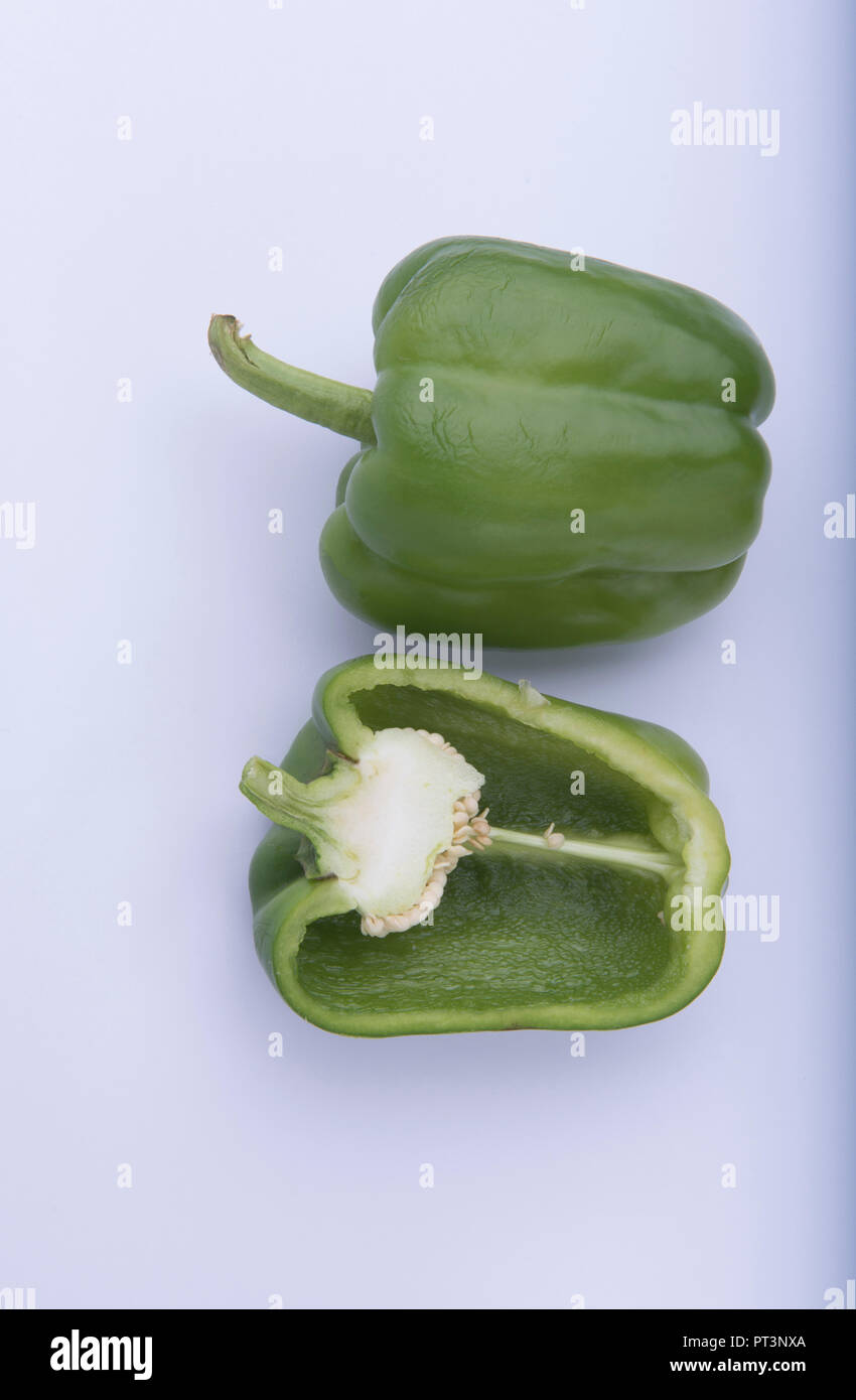 Green Capsicum vegetable isolated on white background.mumbai india ...