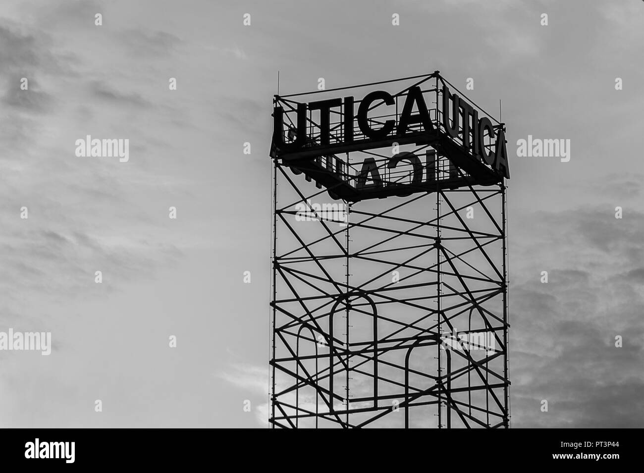 Tower Sign of Utica Stock Photo - Alamy