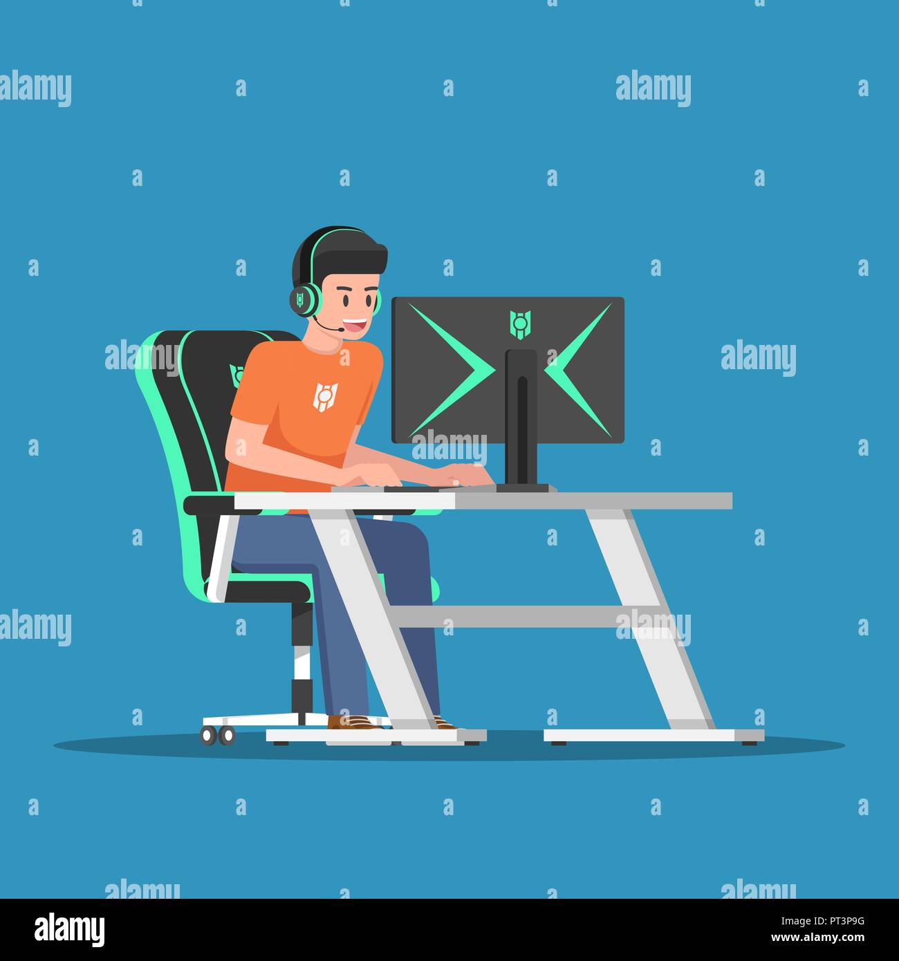 Professional e sports player Stock Vector Images - Alamy