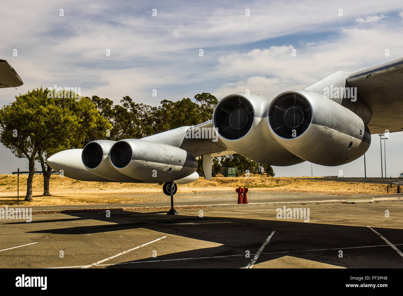 Four Jet Engines On Obsolete Aircraft Stock Photo - Alamy