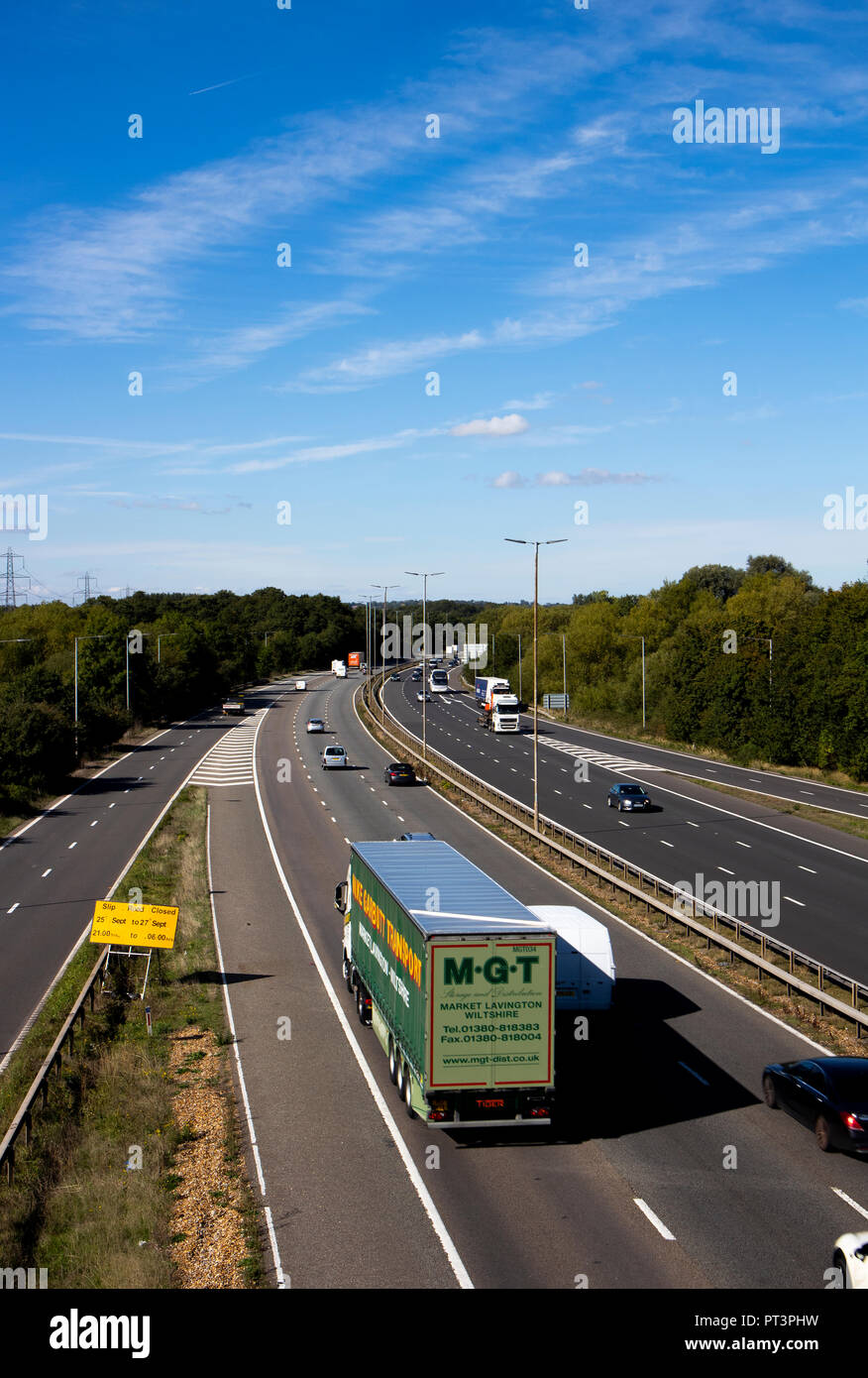 motorway at junction 12, road run between London and Wales and is the ...
