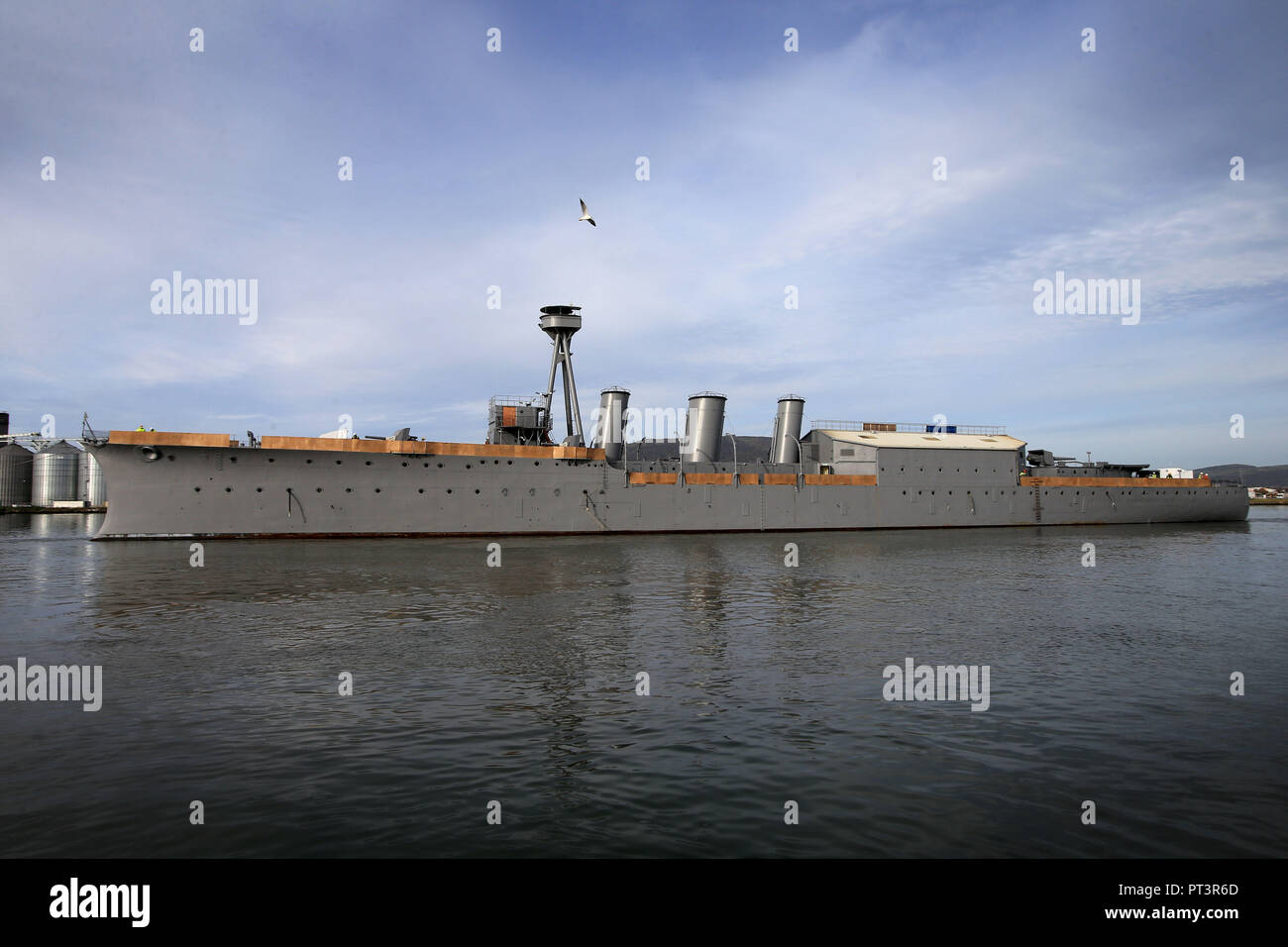 World War One Battle of Jutland veteran light cruiser, the 3,700-ton ...