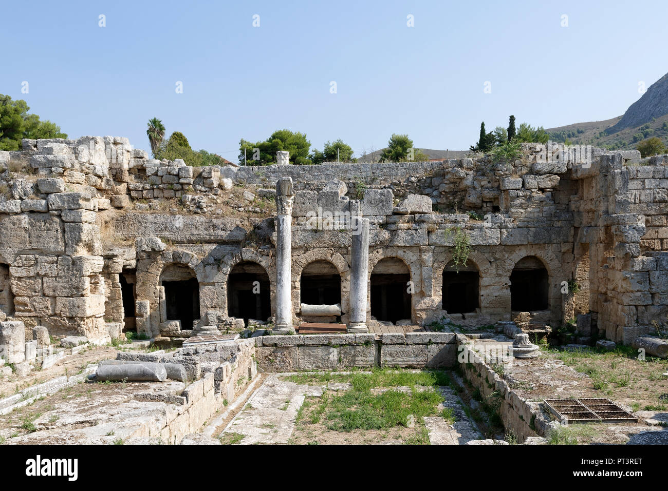 Fountain of Peirene, a natural spring, originally from the 6th century ...