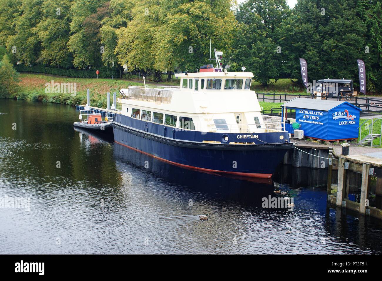 Excursion Vessel Chieftain berthed at Fort Augustus, Scotland Stock ...