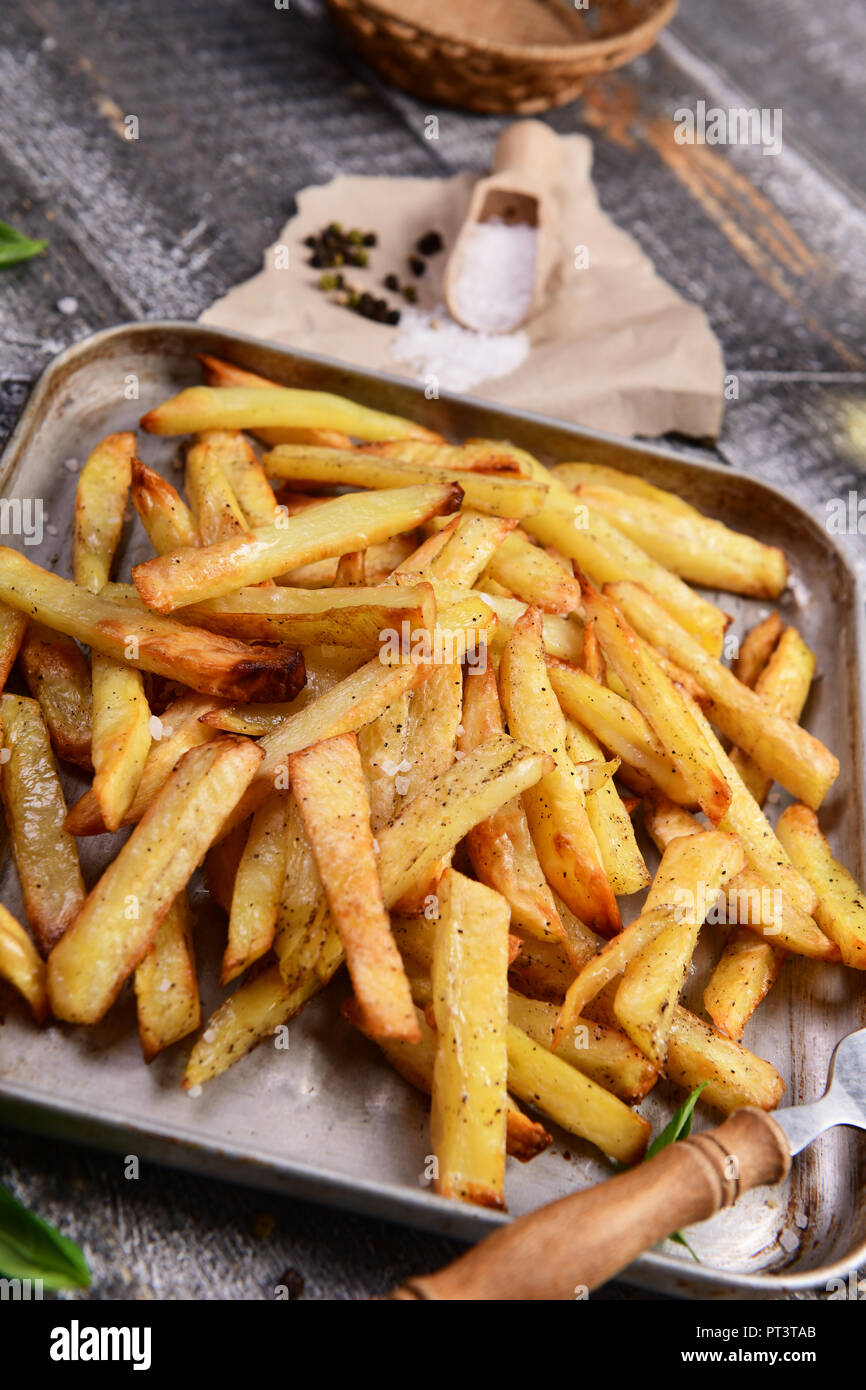 Homemade potato french fries Stock Photo - Alamy