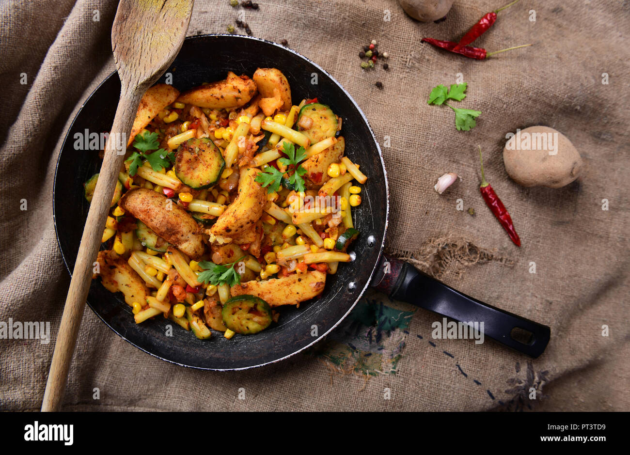 Grilled vegetables from the pan - spanish style Stock Photo - Alamy