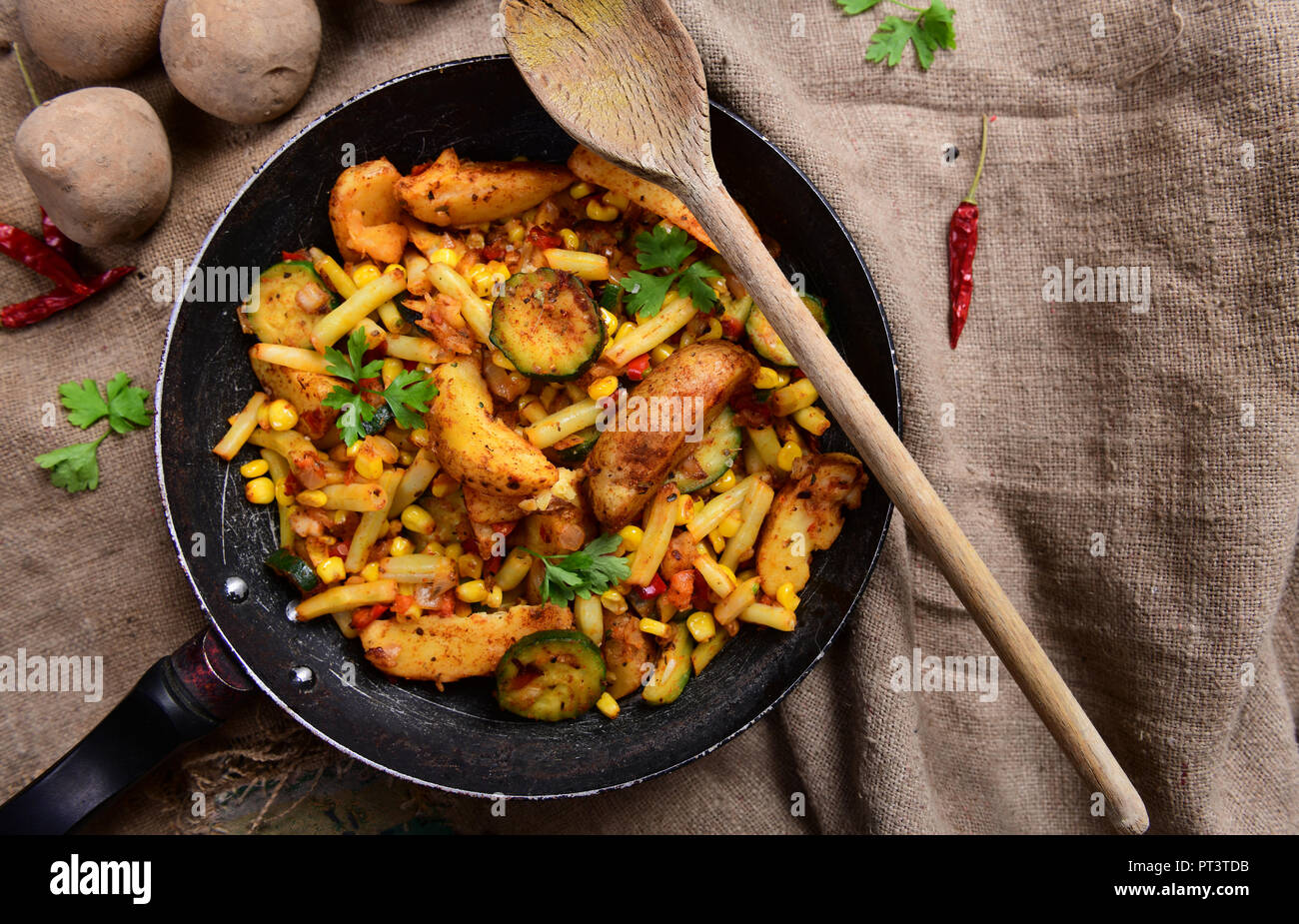 Grilled vegetables from the pan - spanish style Stock Photo - Alamy