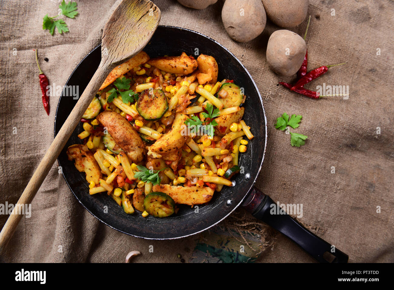 Grilled vegetables from the pan - spanish style Stock Photo - Alamy
