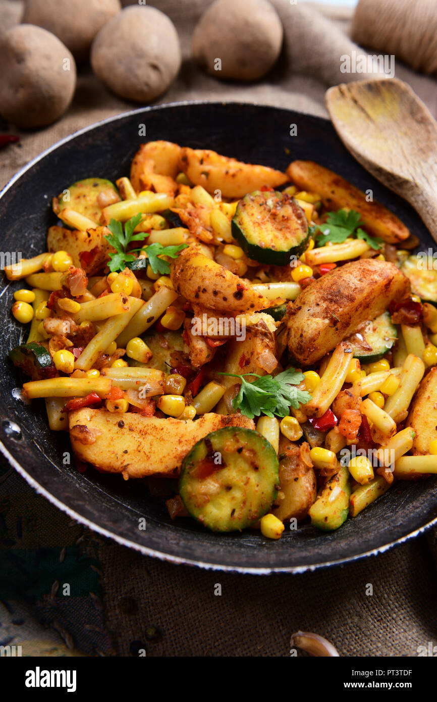 Grilled vegetables from the pan - spanish style Stock Photo - Alamy