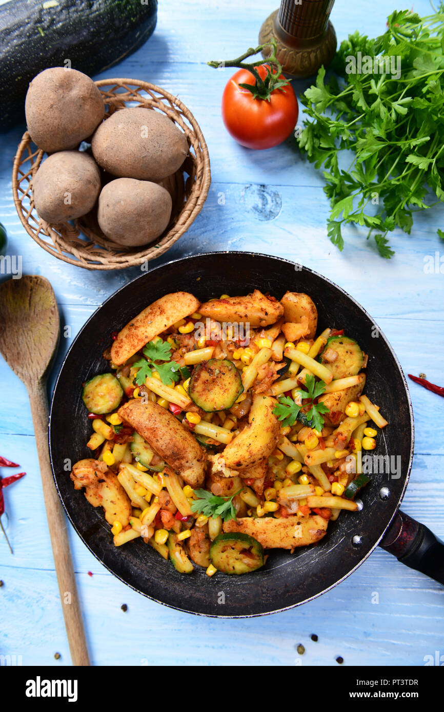 Grilled vegetables from the pan - spanish style Stock Photo - Alamy