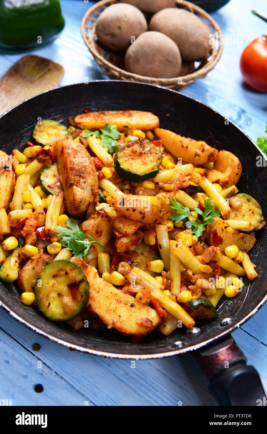 Grilled vegetables from the pan - spanish style Stock Photo - Alamy