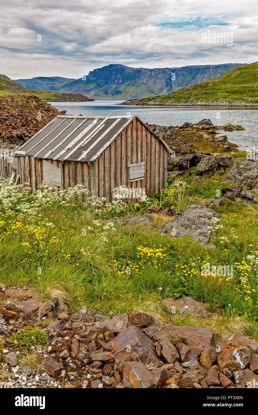 Fishing Hut Skarsvag Village mageroya Island Norway Stock Photo - Alamy