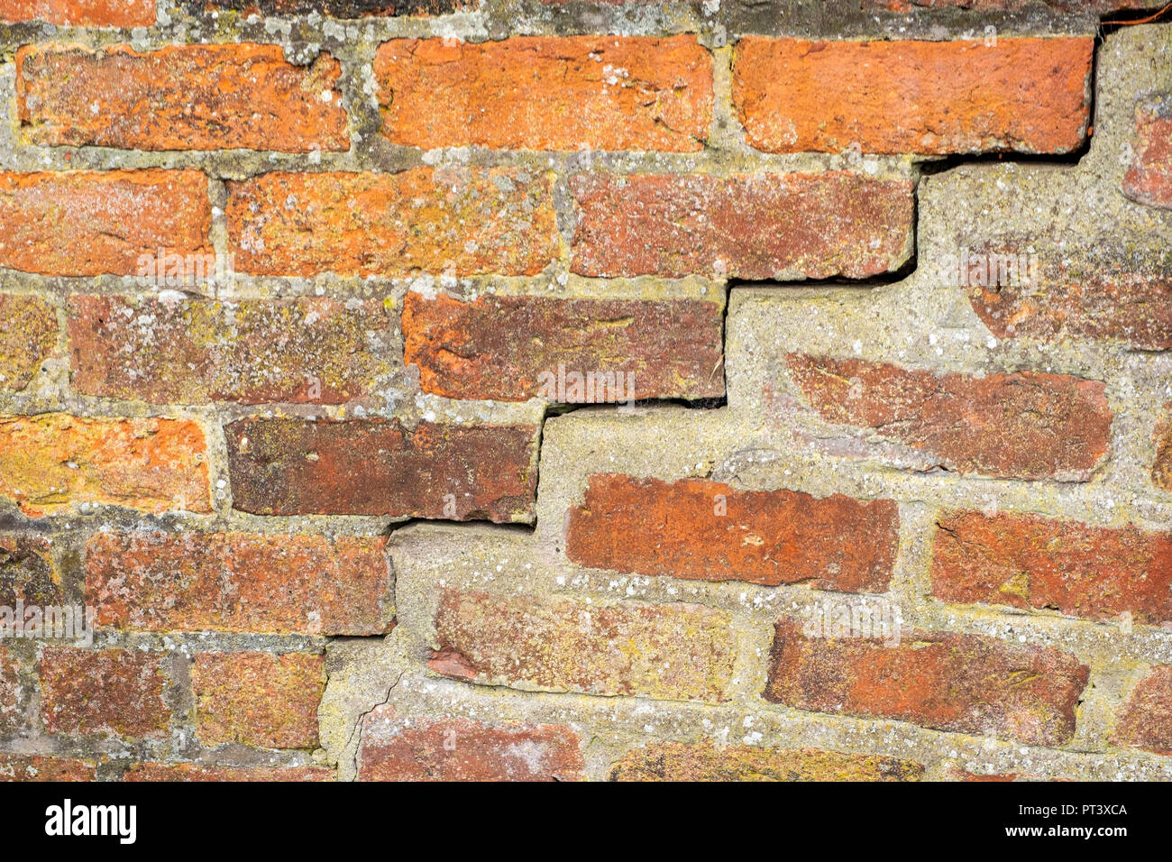 Close up of a bad repaired cracked external wall Stock Photo - Alamy