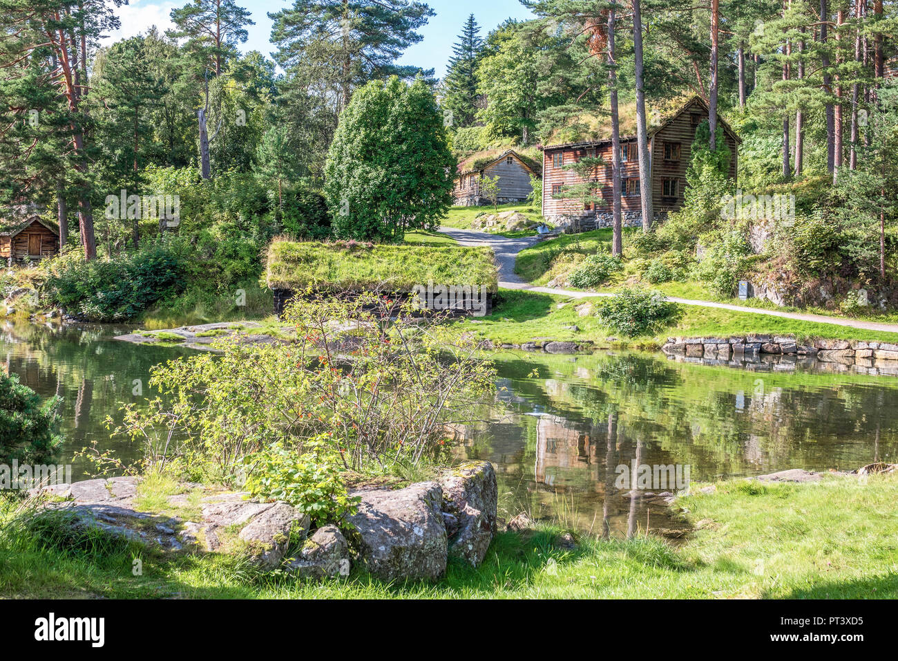 Buildings At The Sunnmore Museum, Alesund, Norway Stock Photo - Alamy