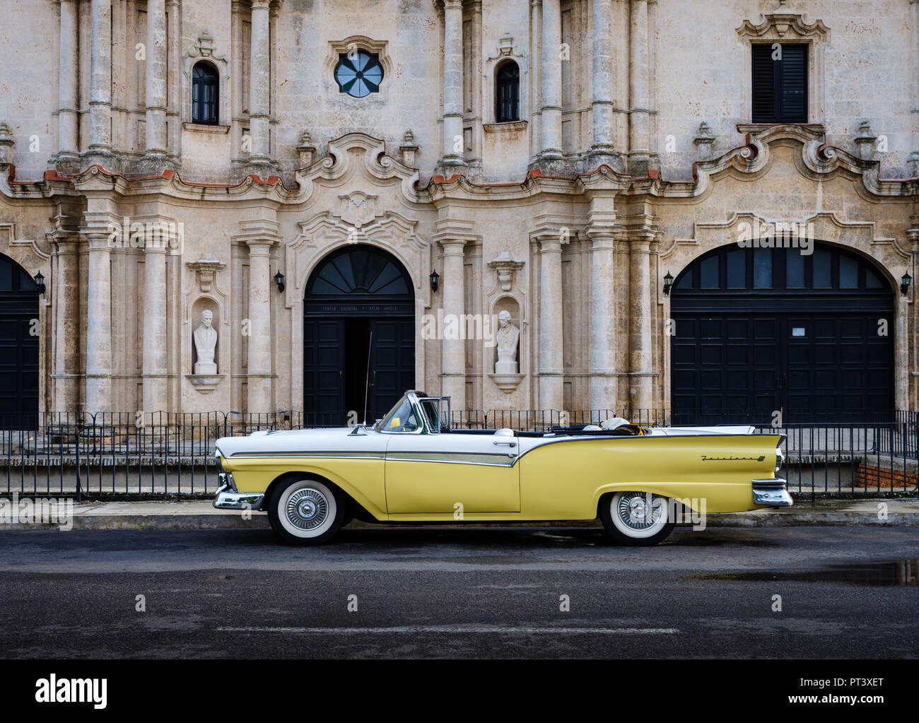 HAVANA, CUBA - CIRCA MAY 2017: Classic Ford Fairline car parked in the ...