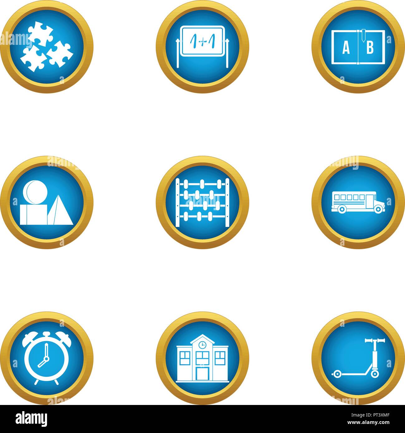 Mathematician icons set, flat style Stock Vector Image & Art - Alamy