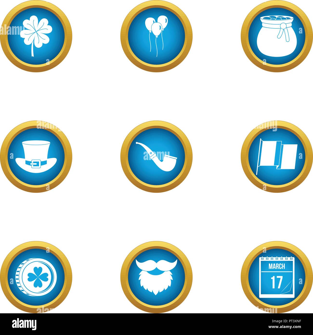 Fortune icons set, flat style Stock Vector Image & Art - Alamy