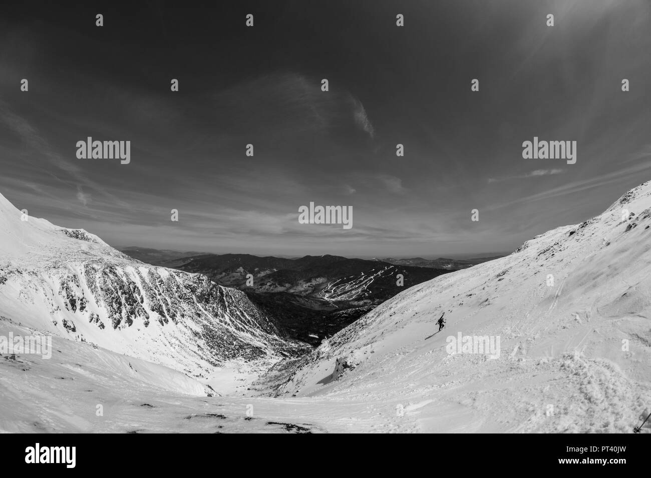 Alpine skiing Black and White Stock Photos & Images - Alamy