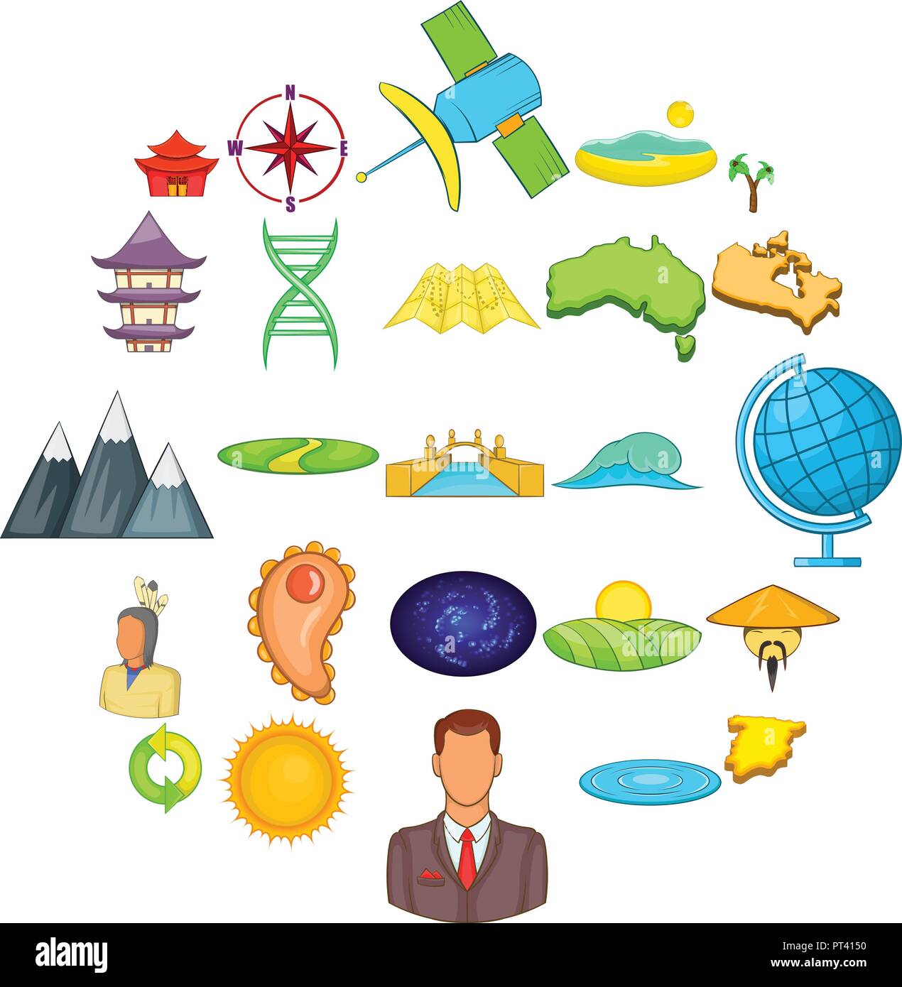 East Asia icons set, cartoon style Stock Vector Image & Art - Alamy