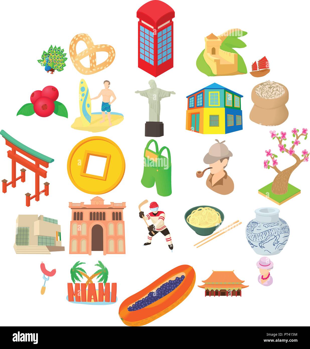 England icons set, cartoon style Stock Vector Image & Art - Alamy