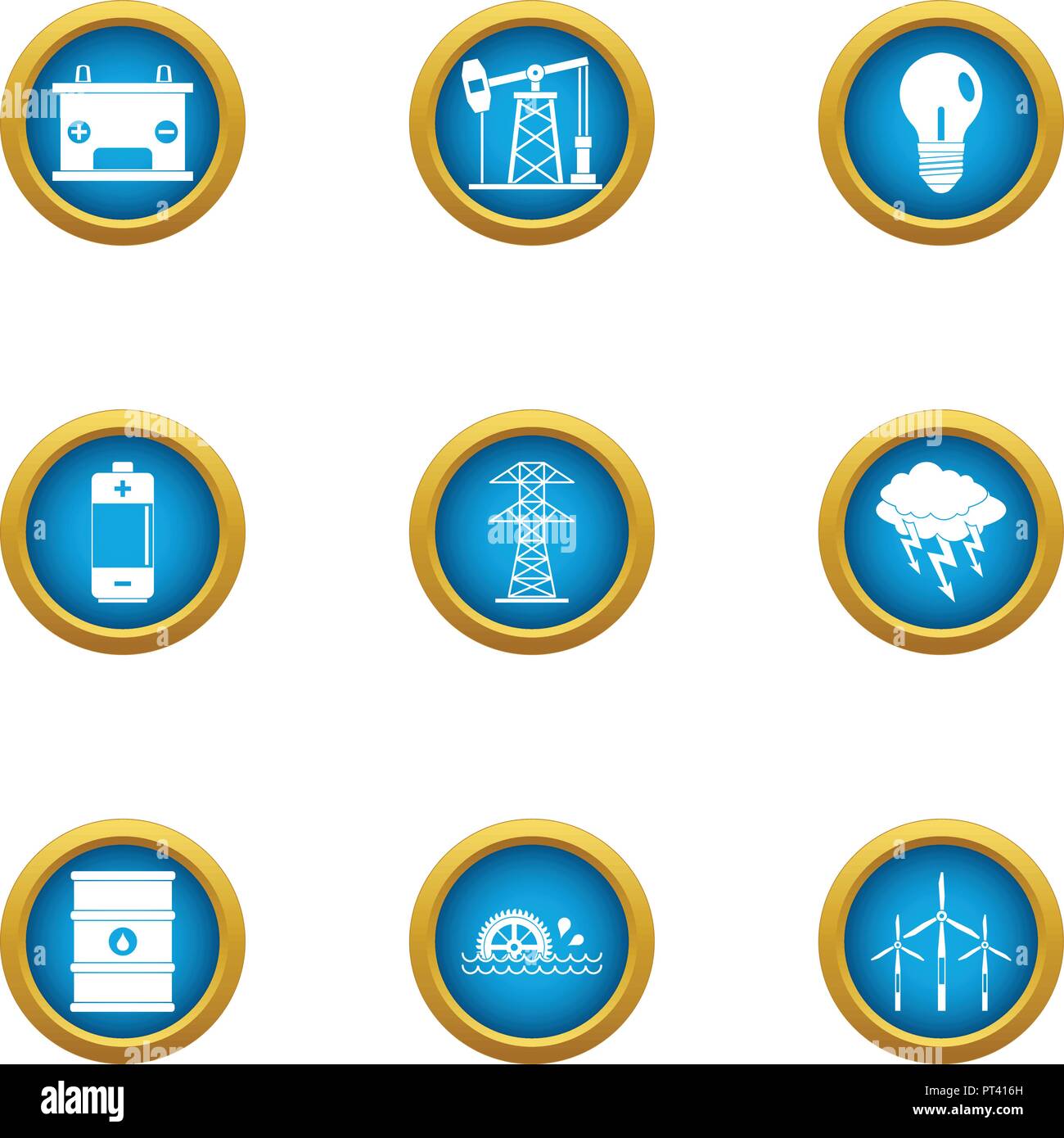 Petroleum icons set, flat style Stock Vector Image & Art - Alamy