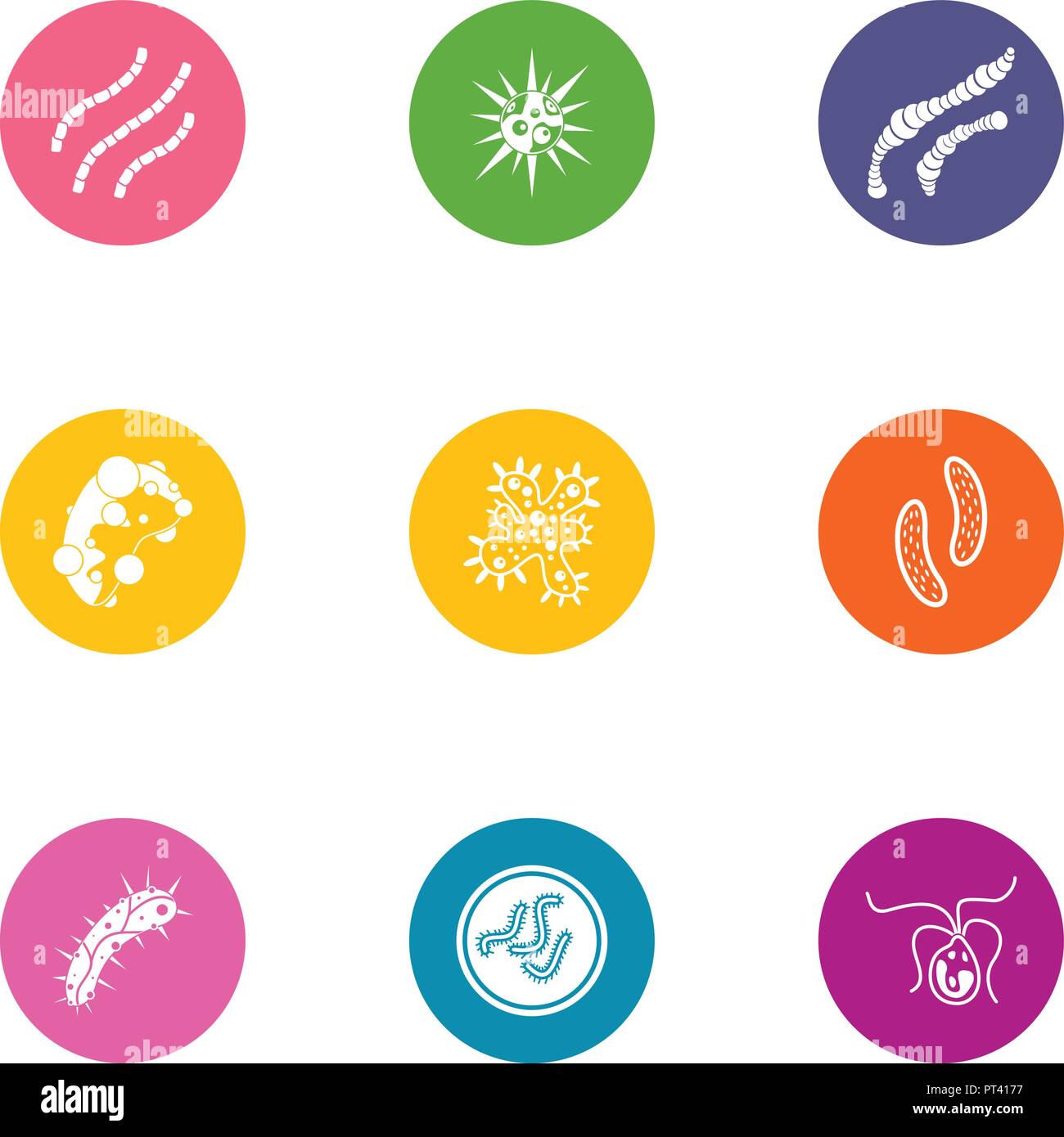 Sickness icons set, flat style Stock Vector Image & Art - Alamy