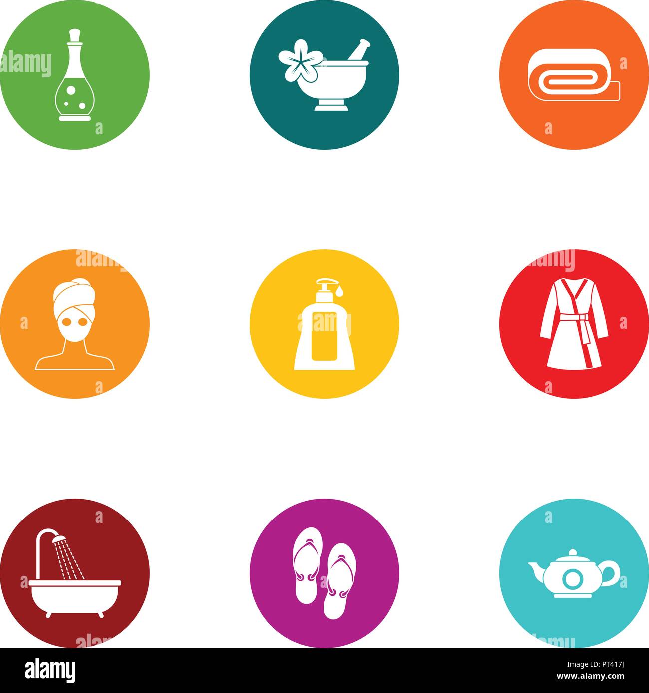 Upkeep icons set, flat style Stock Vector Image & Art - Alamy