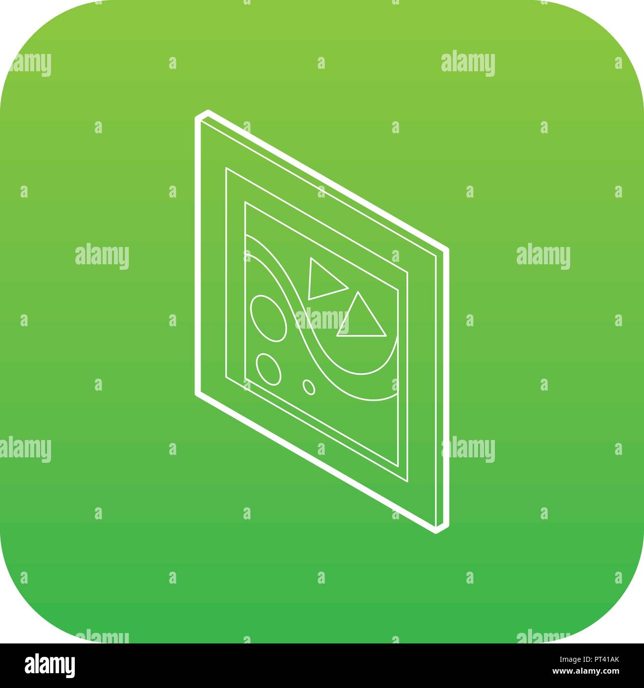 Picture in a frame icon green vector Stock Vector Image & Art - Alamy