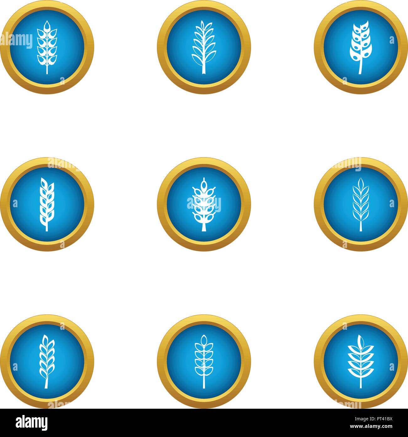 Eat rye icons set, flat style Stock Vector Image & Art - Alamy