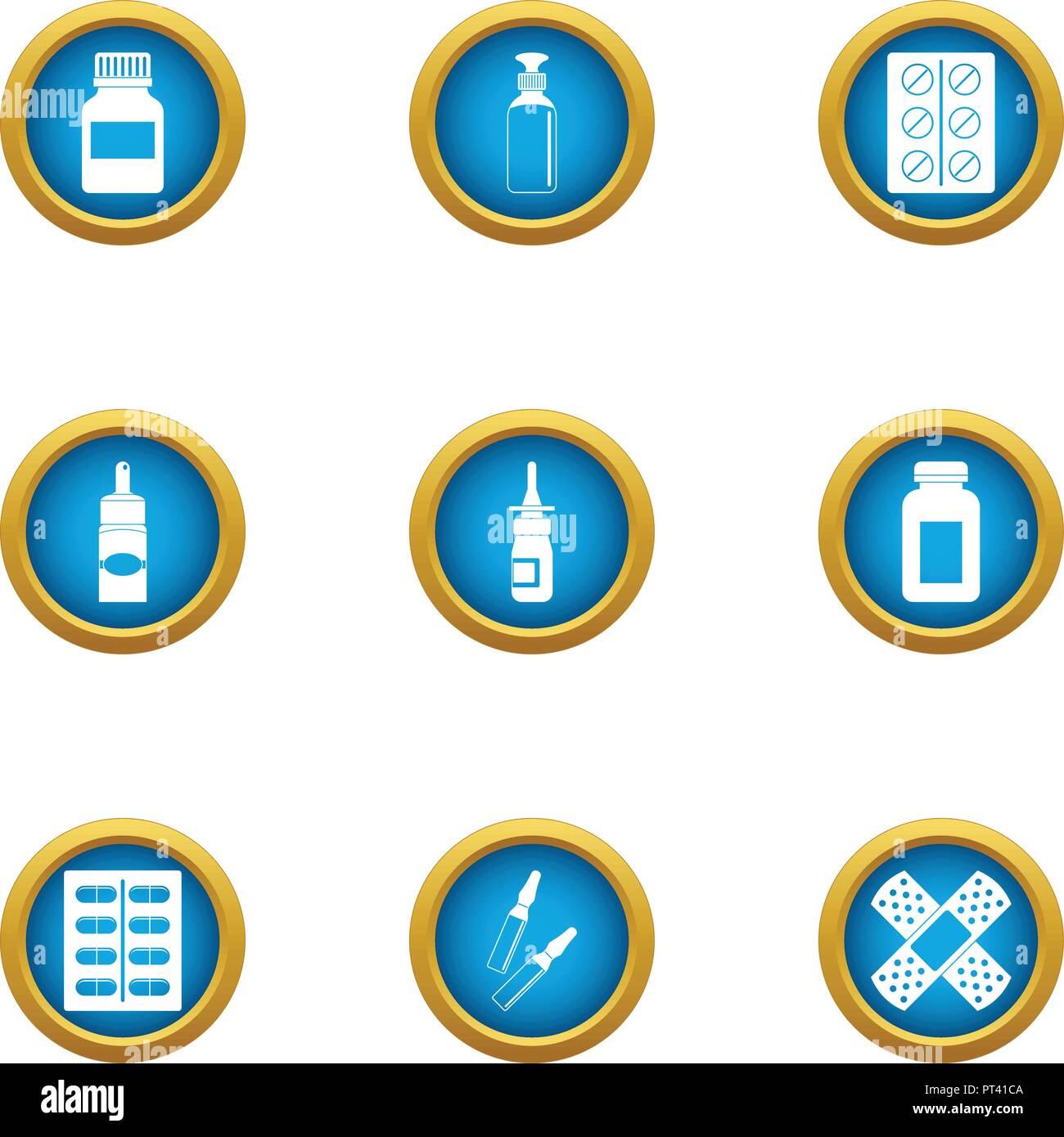 Medical drug icons set, flat style Stock Vector Image & Art - Alamy