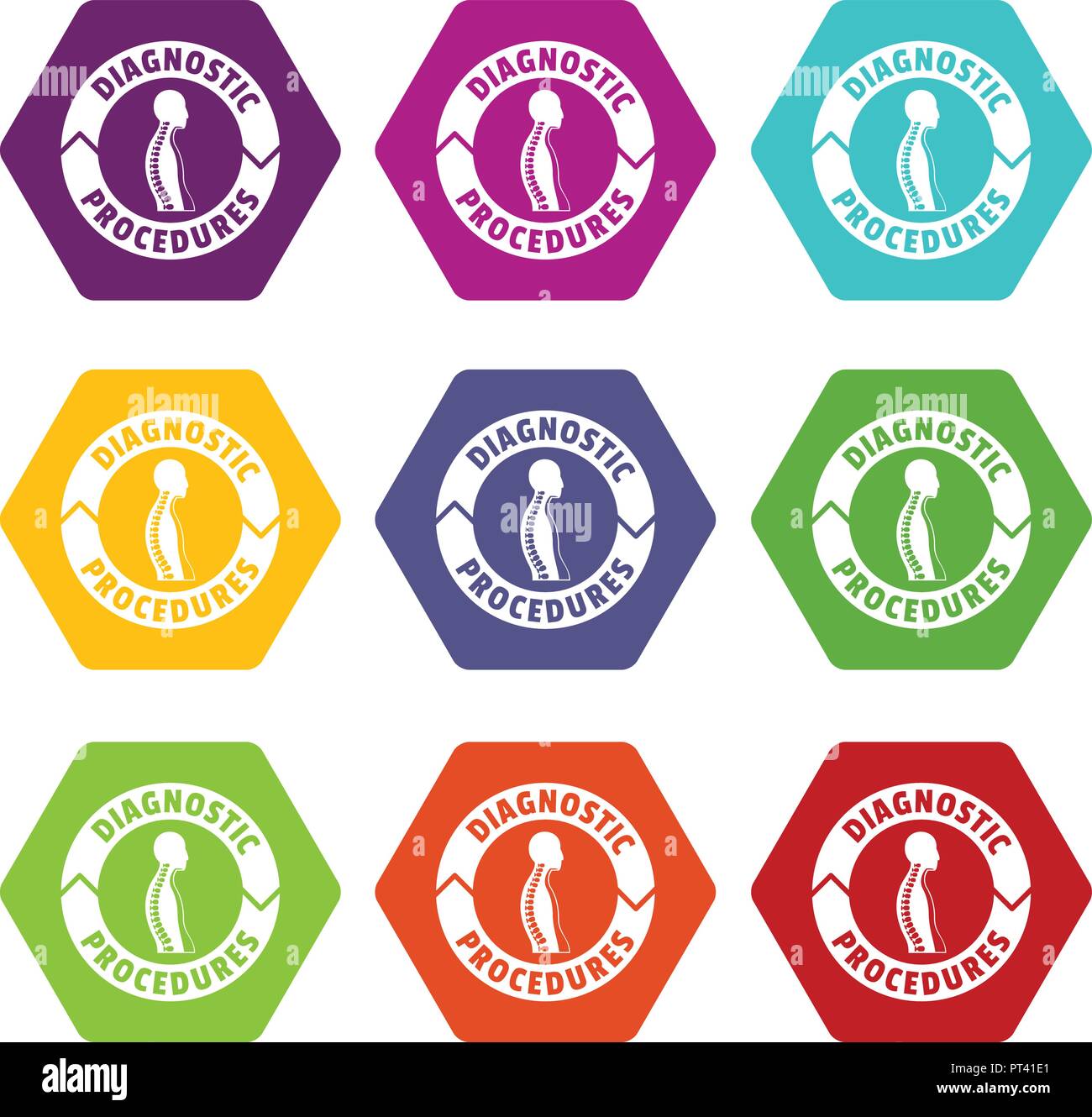 Diagnostic procedures icons set 9 vector Stock Vector Image & Art - Alamy