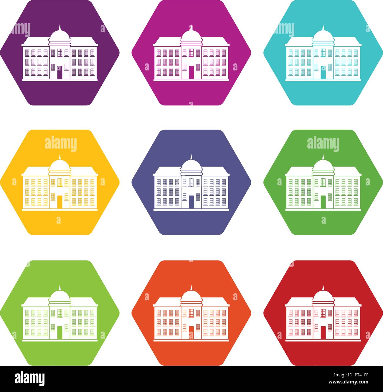Capital building icons set 9 vector Stock Vector Image & Art - Alamy