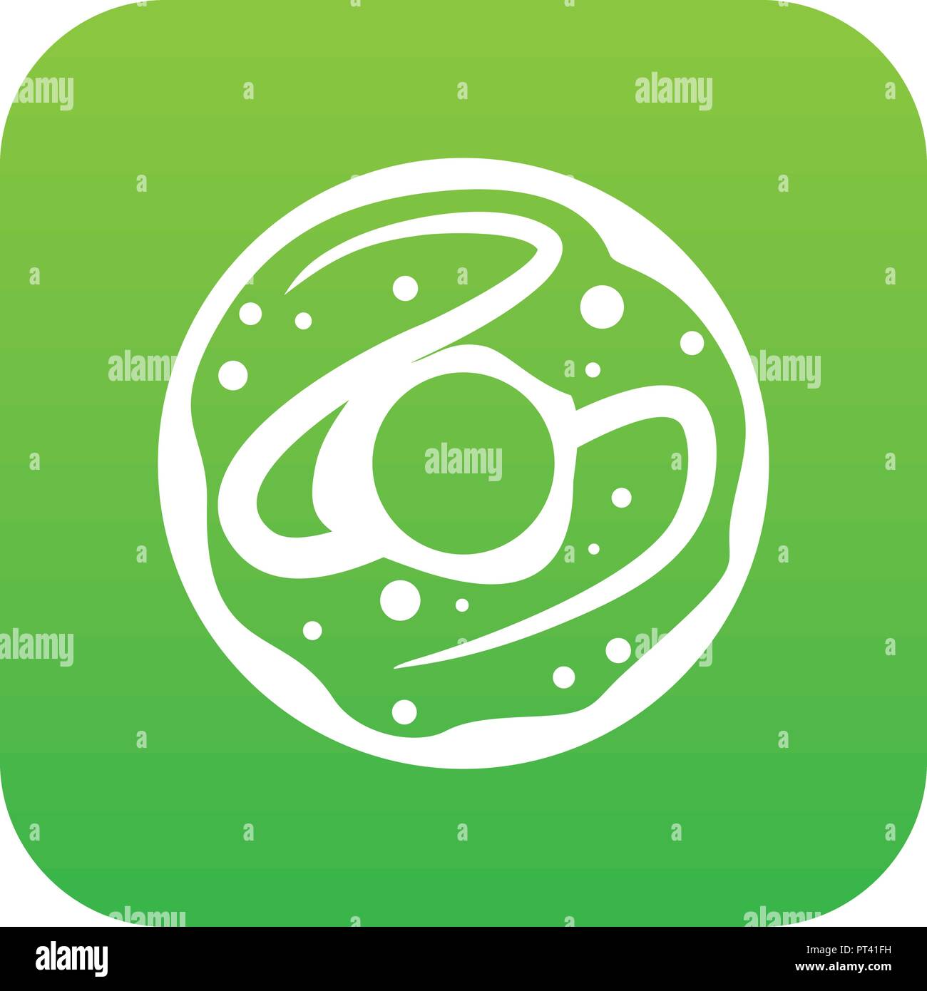 Glazed donut icon digital green Stock Vector Image & Art - Alamy