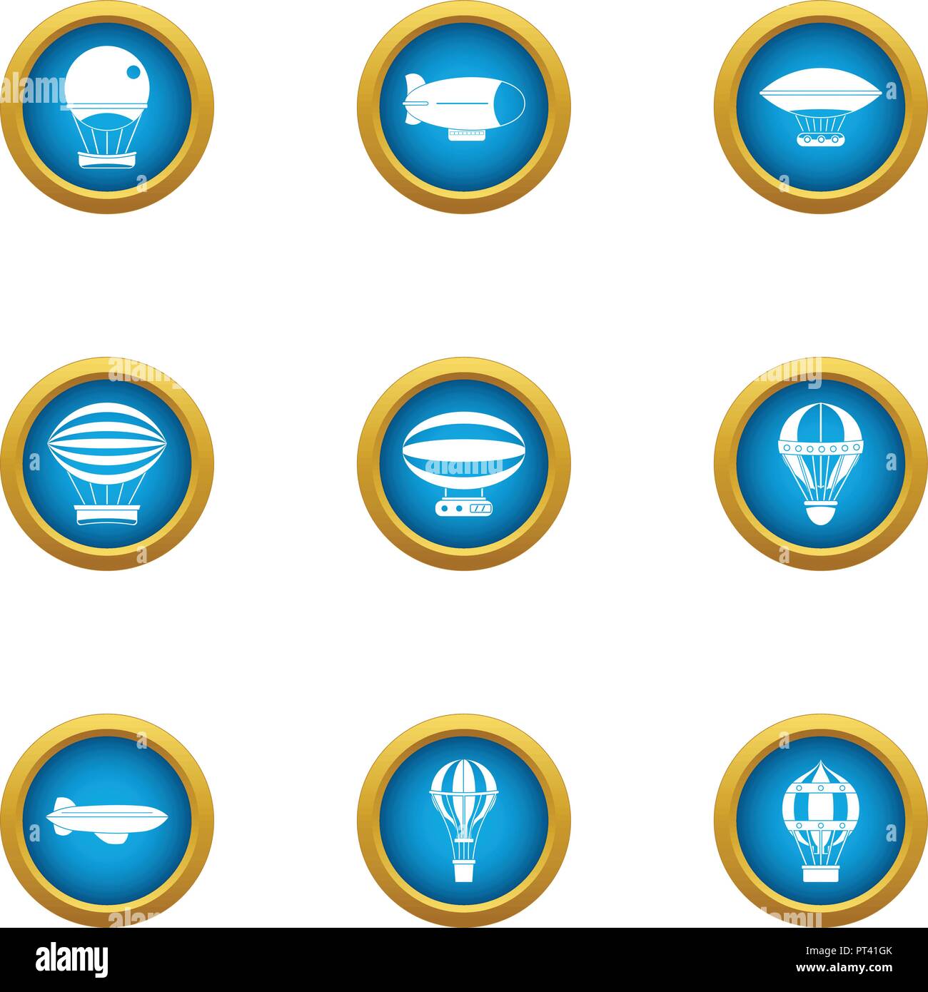 Overhead icons set, flat style Stock Vector Image & Art - Alamy