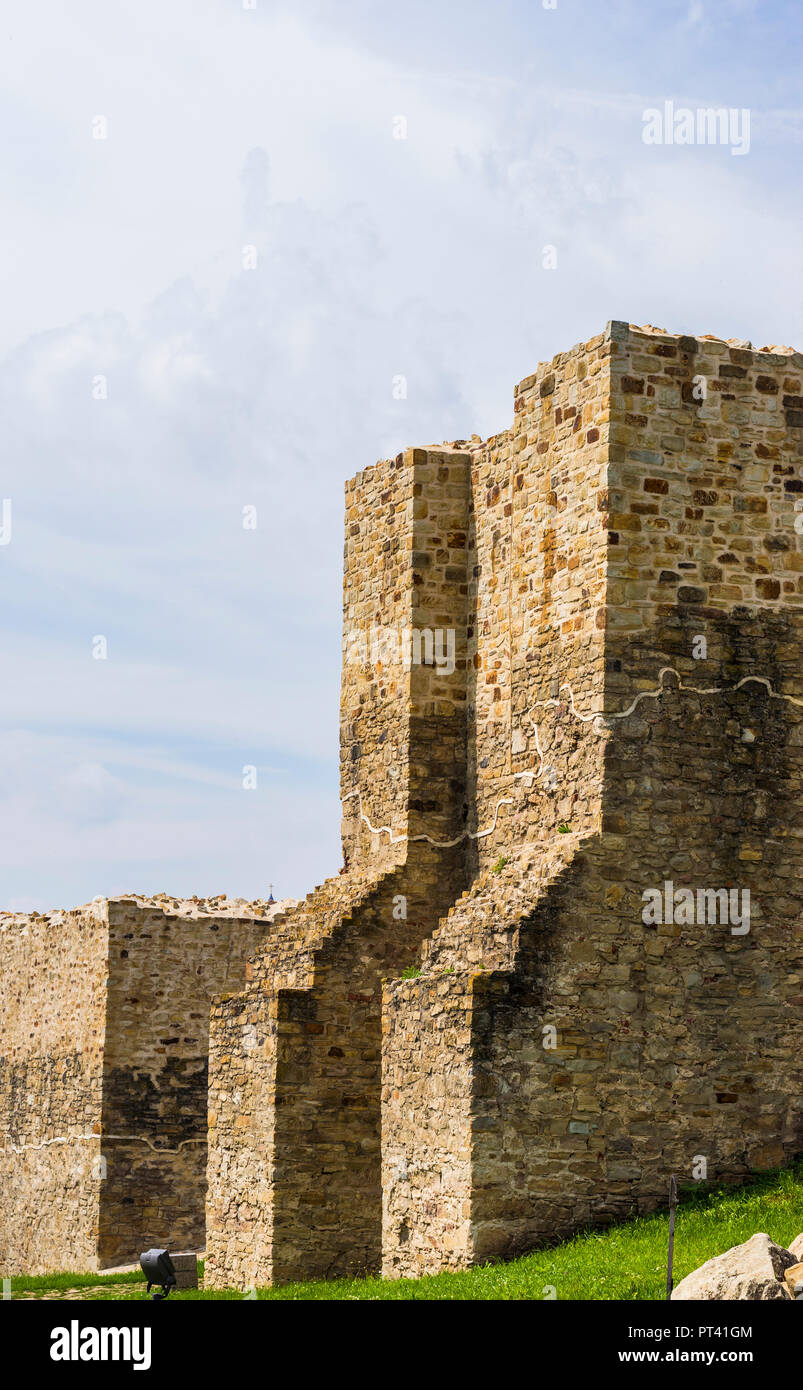 Defensive Wall of Suceava Medieval Fortress Stock Photo - Alamy