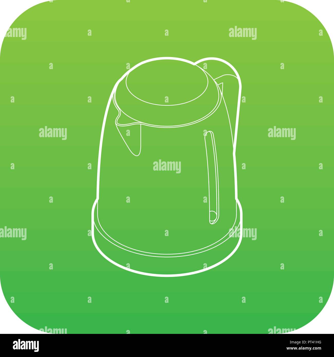 Electric kettle icon green vector Stock Vector Image & Art - Alamy
