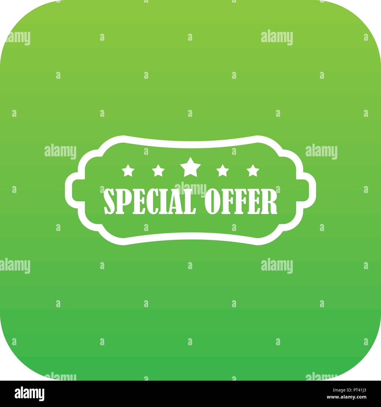 Special offer label icon digital green Stock Vector Image & Art - Alamy